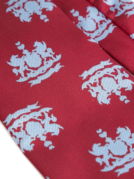 Alumni Tie in Maroon crest jacquard by macgraw