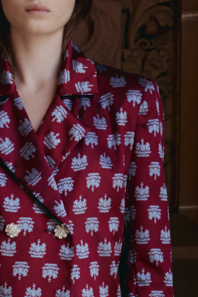 Circa 72 Blazer in maroon and blue crest by macgraw