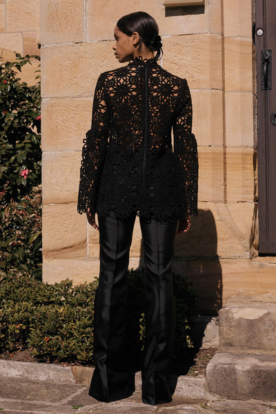 Bell Top in Black Lace by macgraw