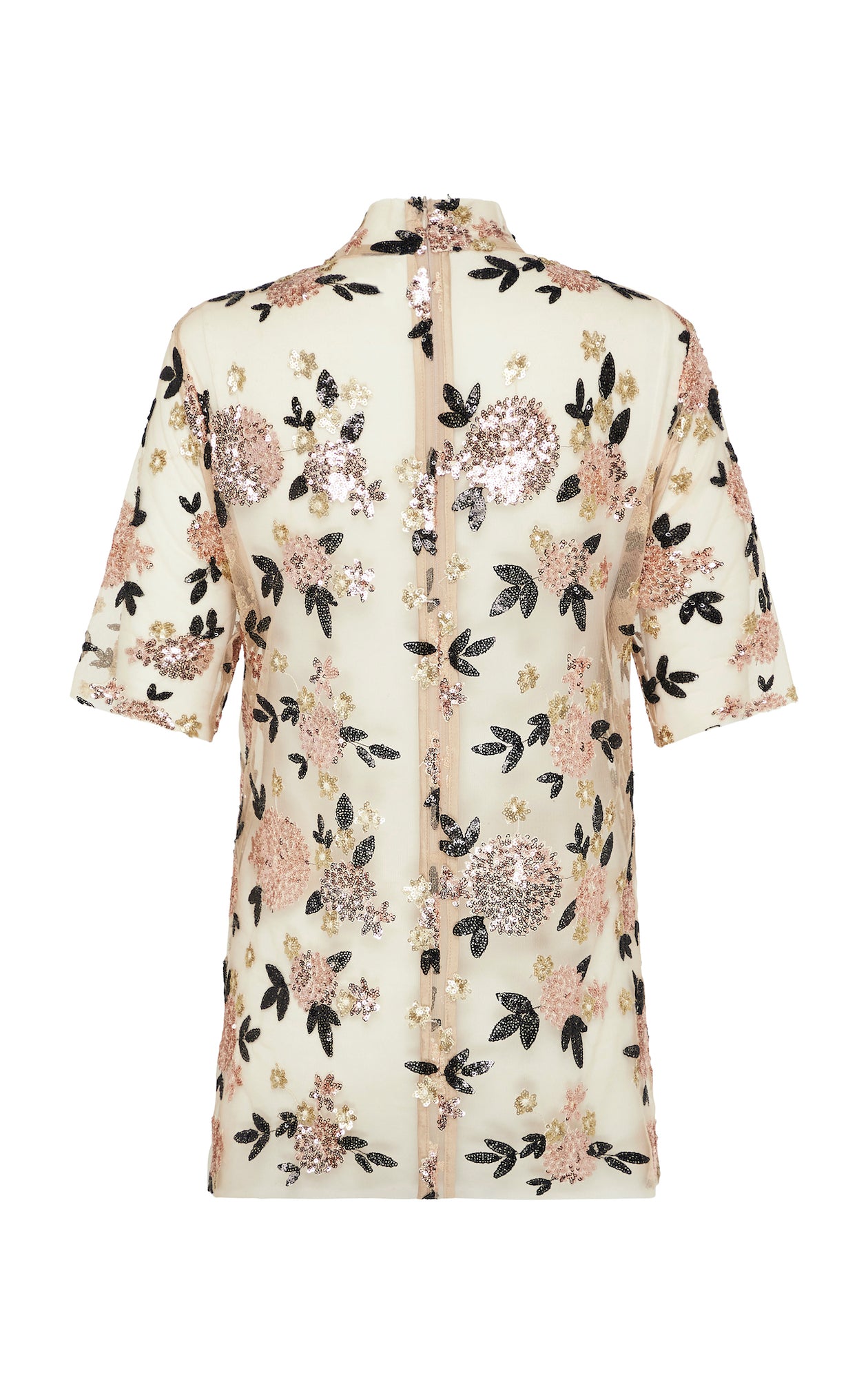 Flamingo Top in Floral sequin by macgraw